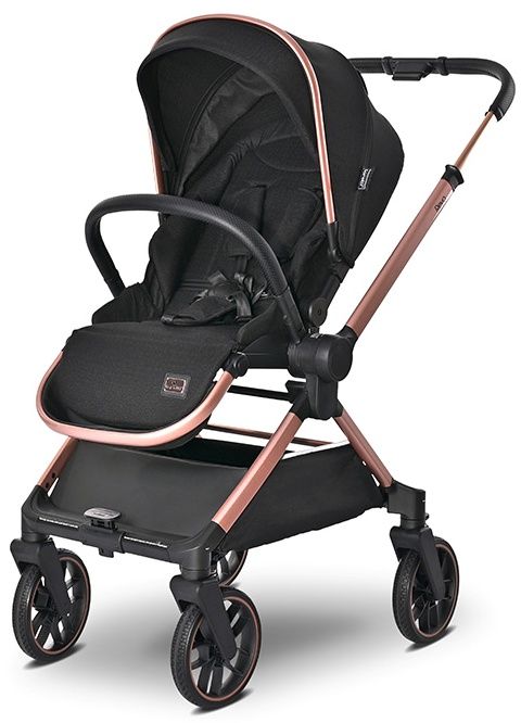 Бебешка количка с реверсивна дръжка 3 в 1 Lorelli - Reya, Black Jasper | Ozone.bg