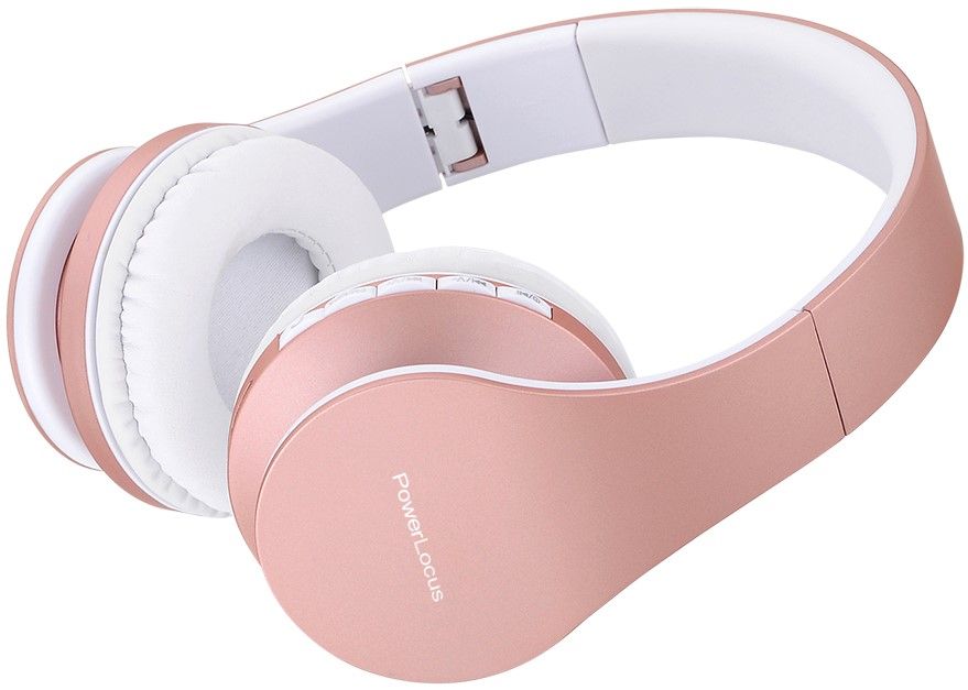 Безжични слушалки PowerLocus - P1, розови/златисти | Ozone.bg