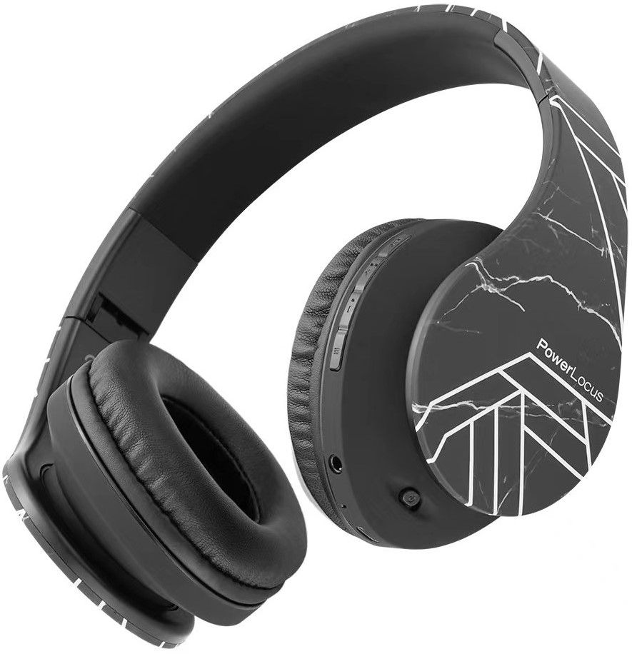 Безжични слушалки PowerLocus - P2, Черен мрамор мат | Ozone.bg