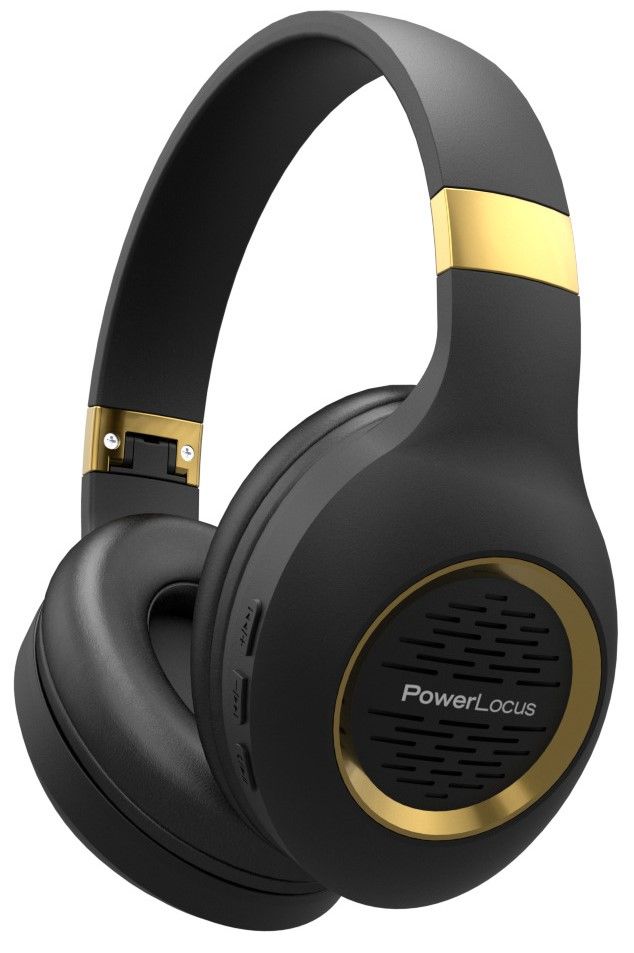 Безжични слушалки PowerLocus - P4 Plus, черни/златисти | Ozone.bg