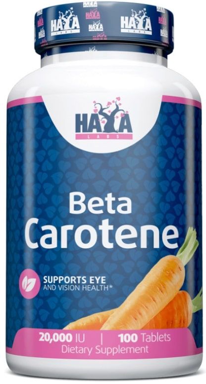 Beta Carotene, 20000 IU, 100 таблетки, Haya Labs | Ozone.bg