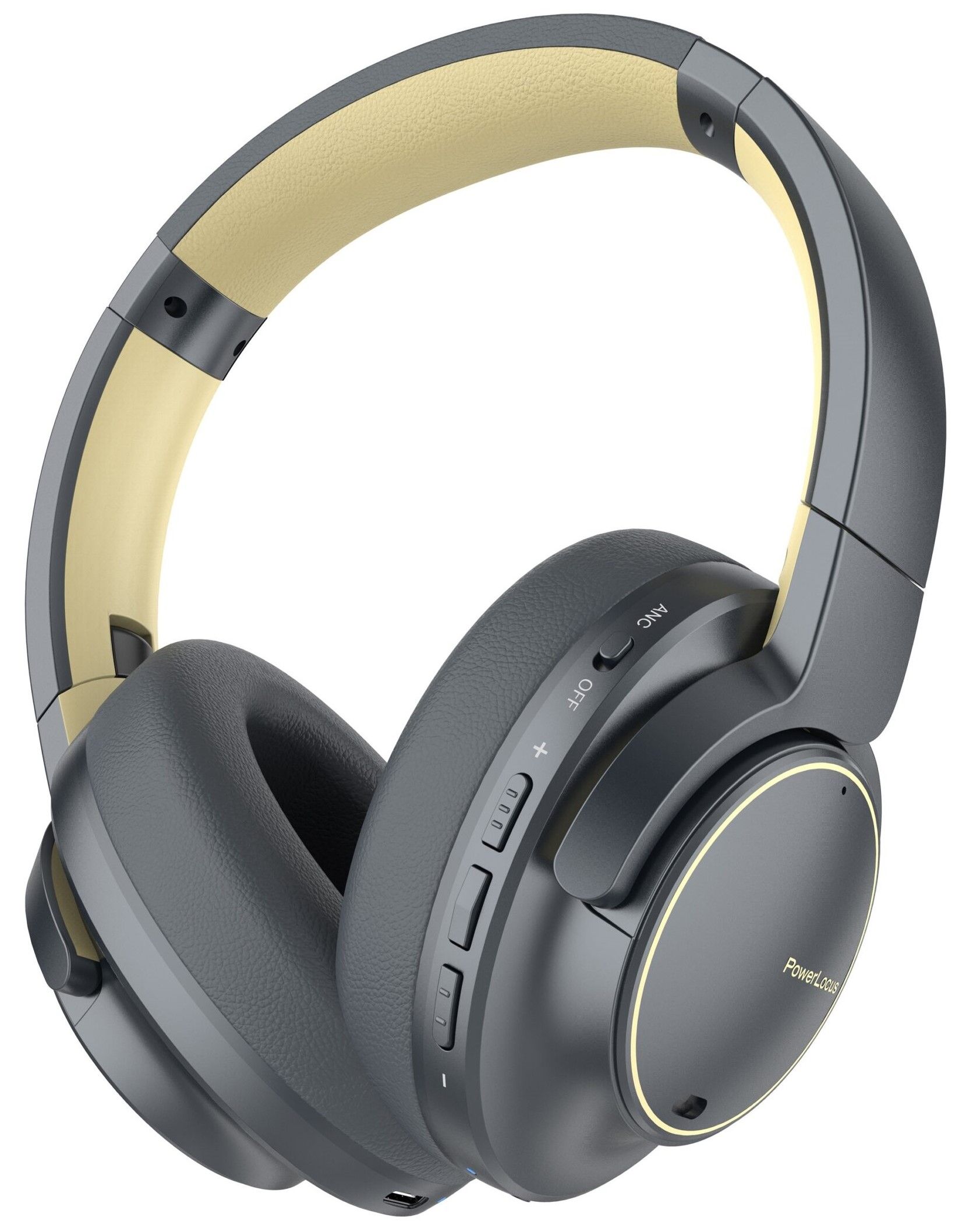 Безжични слушалки PowerLocus - MoonFly, ANC, сиви | Ozone.bg