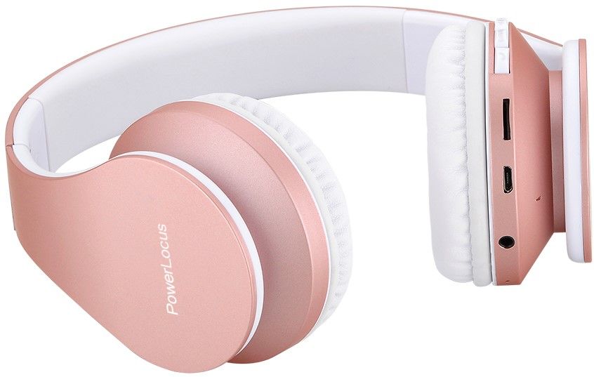 Безжични слушалки PowerLocus - P1, розови/златисти | Ozone.bg