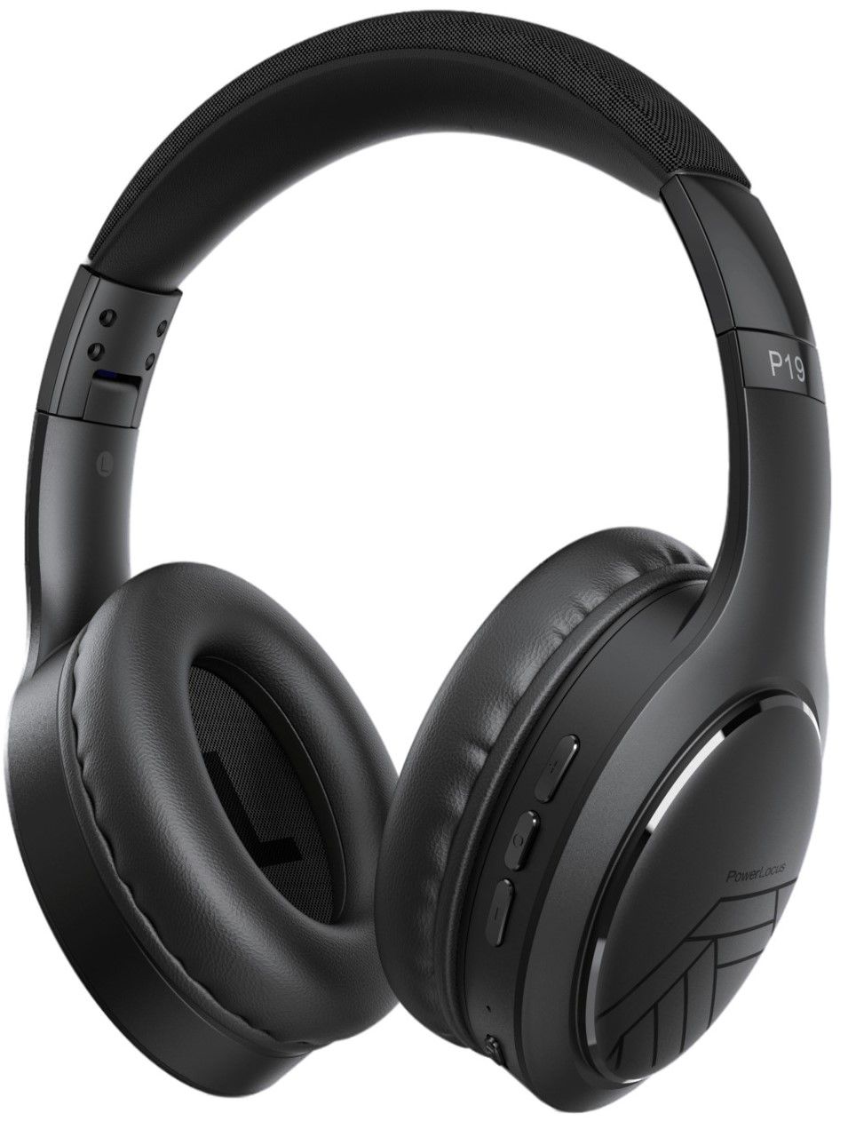 Безжични слушалки с микрофон PowerLocus - P19, черни | Ozone.bg