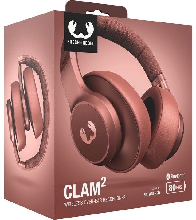 Безжични слушалки Fresh N Rebel - Clam 2, Safari Red | Ozone.bg