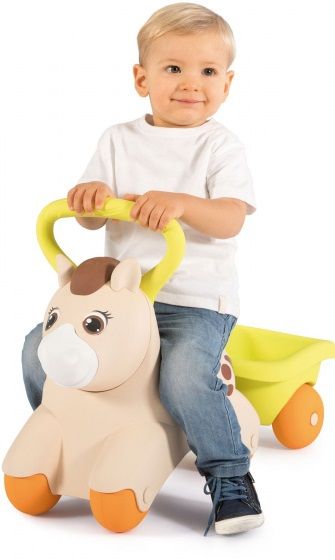 Пони за езда Smoby - С колелца и ремарке | Отлична цена | Ozone.bg