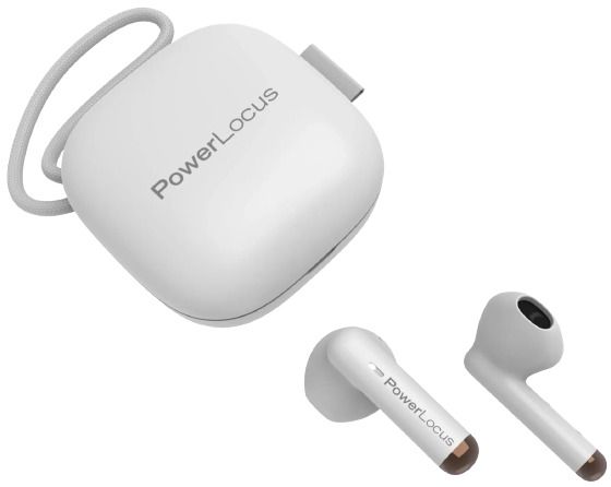 Безжични слушалки PowerLocus - PLX1, TWS, бели | Ozone.bg
