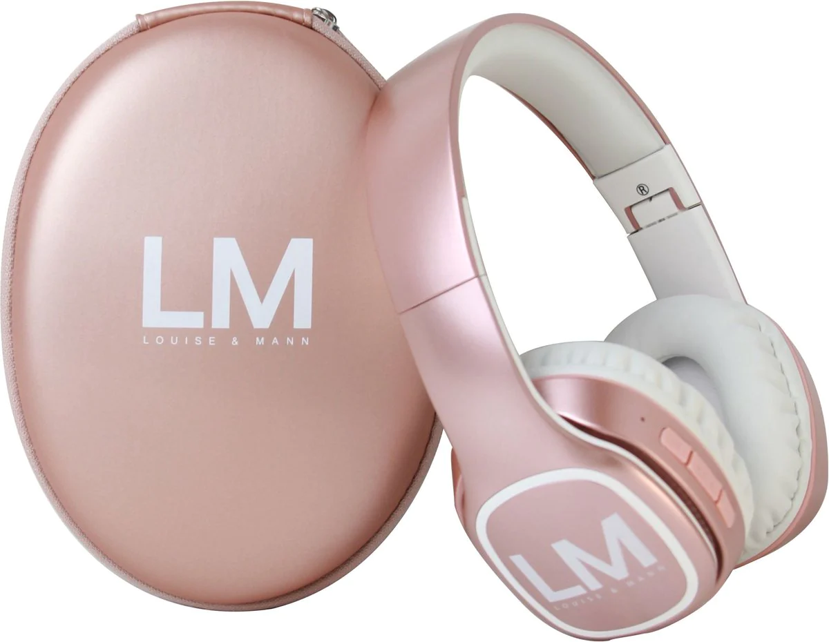 Безжични слушалки PowerLocus - Louise&Mann Symphony, розови/бели | Ozone.bg