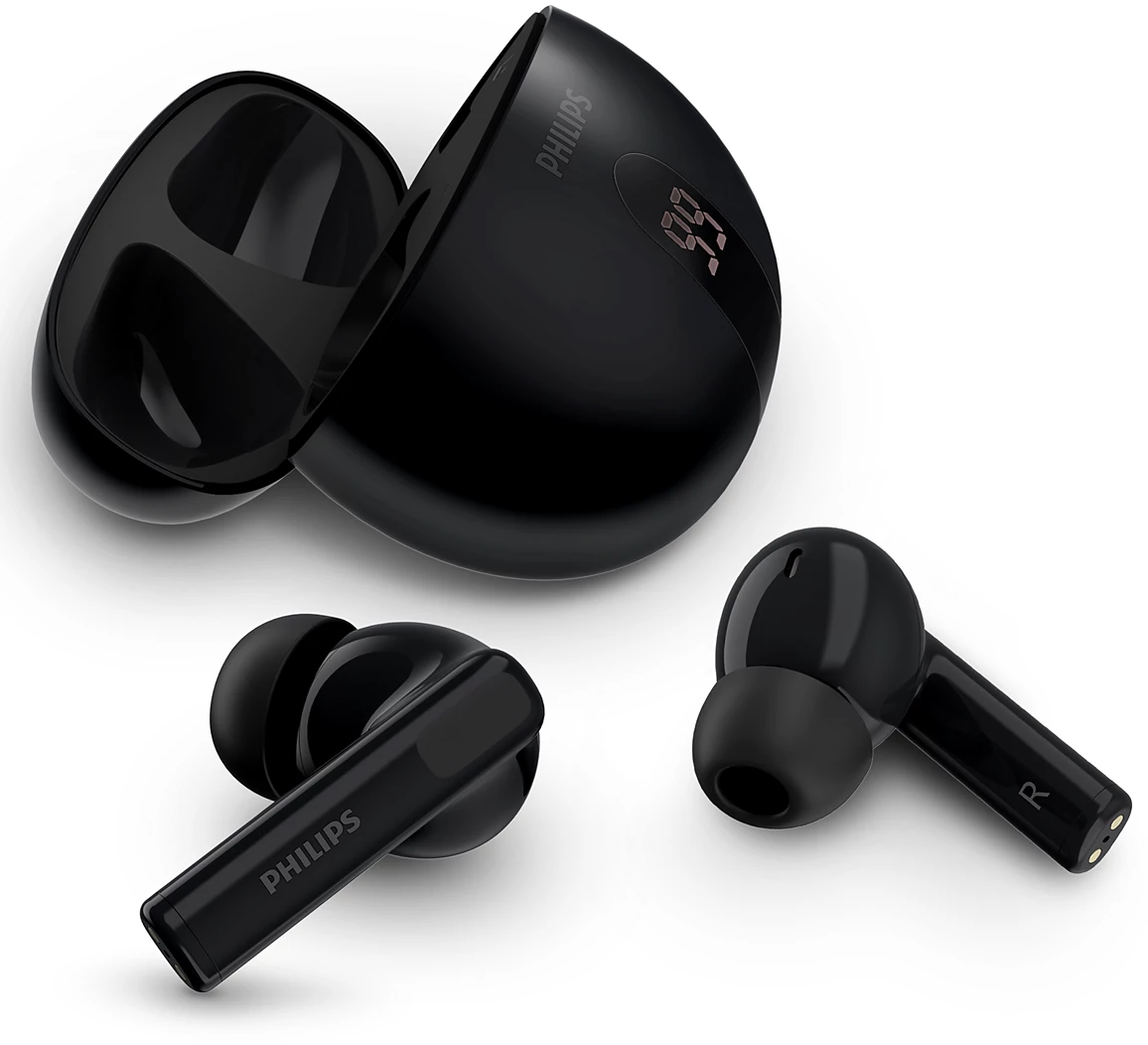 Безжични слушалки Philips - TAT2520BK/00, ANC, TWS, черни | Ozone.bg