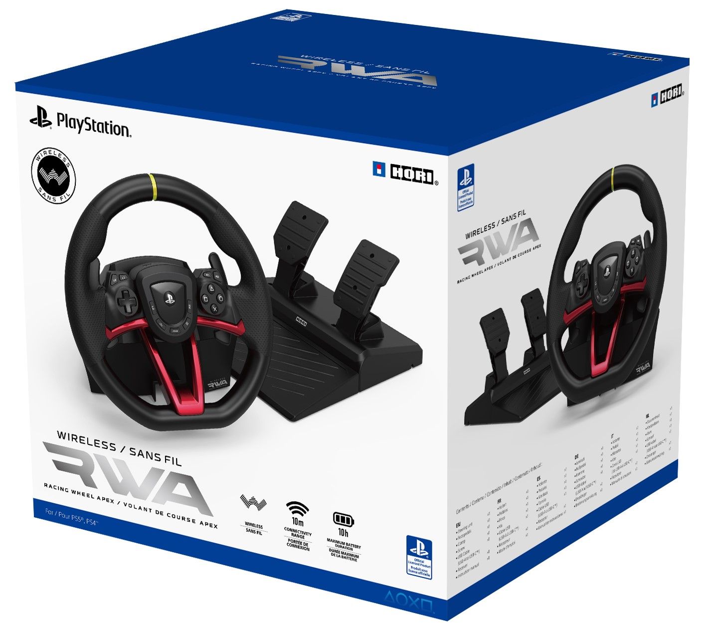 Безжичен волан с педали HORI - Apex (PS5/PS4/PC) | Ozone.bg
