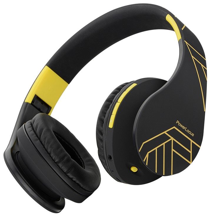 Безжични слушалки PowerLocus - P2, черни/жълти | Ozone.bg