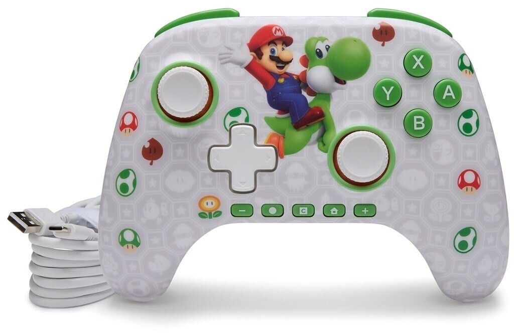 Безжичен контролер PowerA - Advantage Wireless, Mario & Yoshi (Nintendo ...