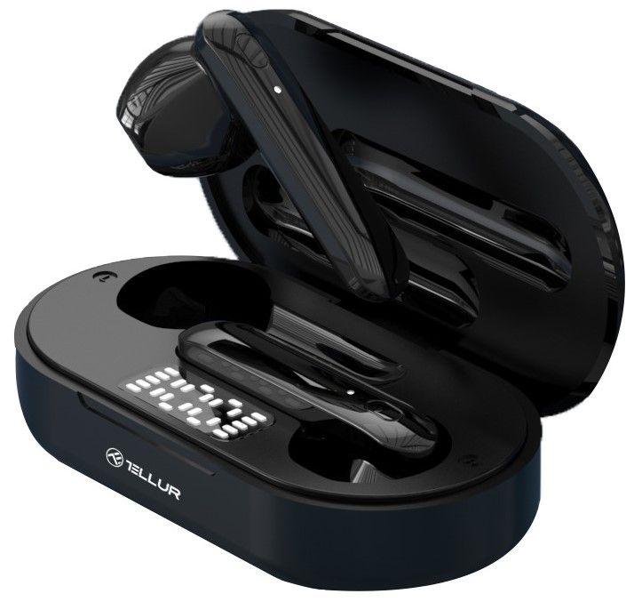 Безжични слушалки Tellur - Flip, TWS, черни | Ozone.bg