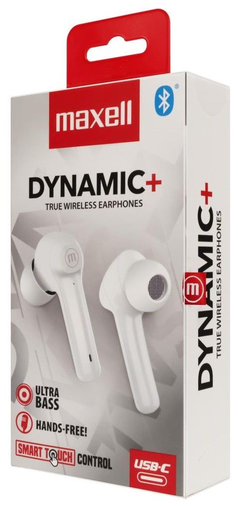 Безжични слушалки Maxell - Dynamic, TWS, бели | Ozone.bg