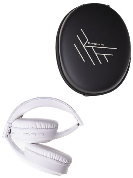 Безжични слушалки с микрофон PowerLocus - P19, бели/златисти | Ozone.bg