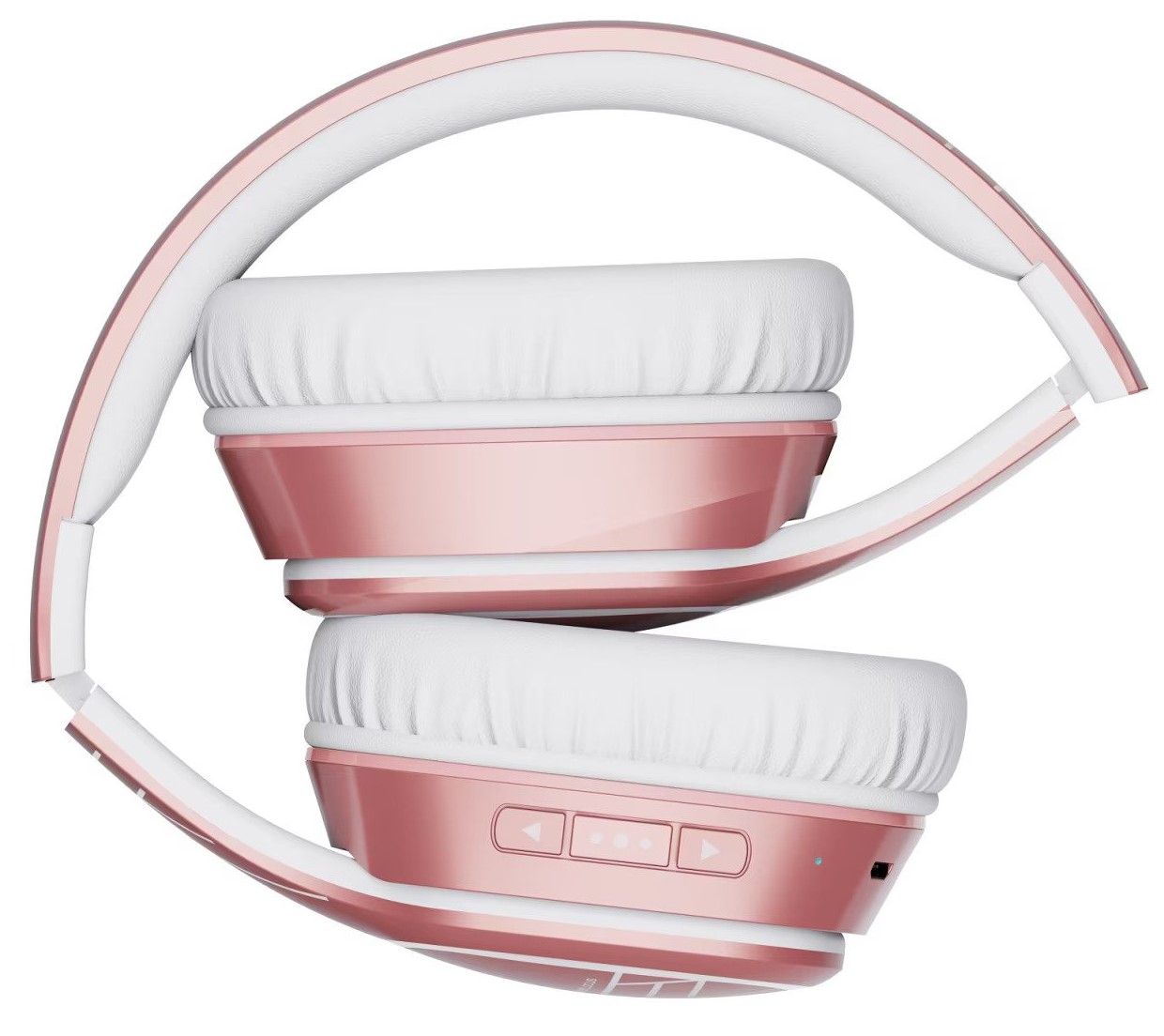 Безжични слушалки с микрофон PowerLocus - P7 Upgrade, розови/бели ...