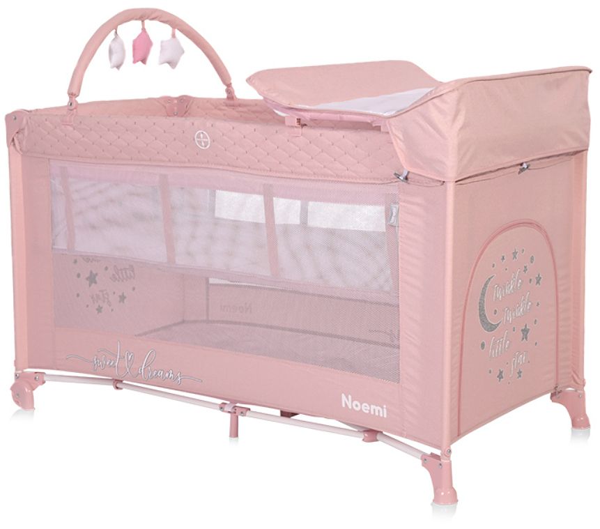 Бебешка кошара на 2 нива Lorelli - Noemi Plus, Rose Star | Добра цена | Ozone.bg