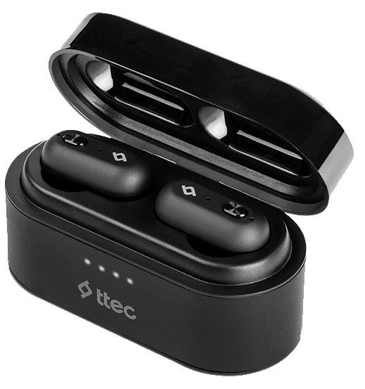 Безжични слушалки ttec - AirBeat Duo, TWS, черни | Ozone.bg