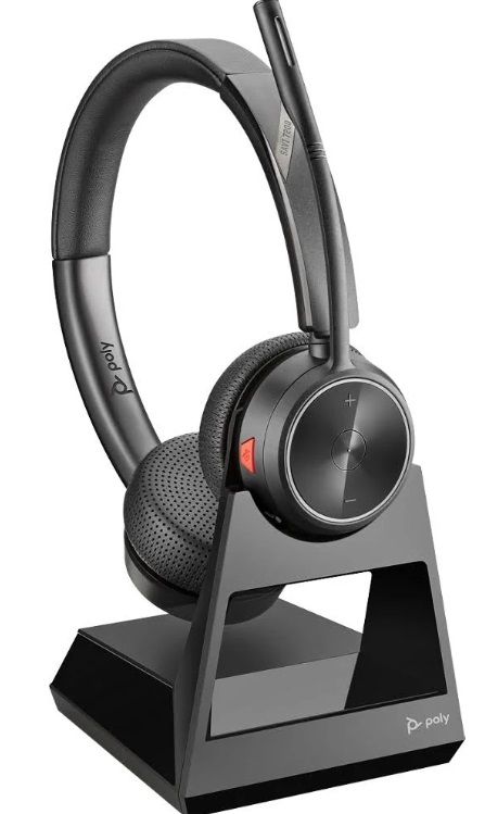 Безжични слушалки с микрофон Poly - Savi 7320 Office, S7320 CD, черни ...