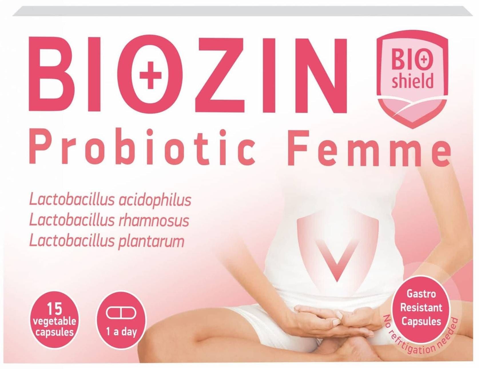 Biozin Probiotic Femme, 15 веге капсули, BioShield | Ozone.bg