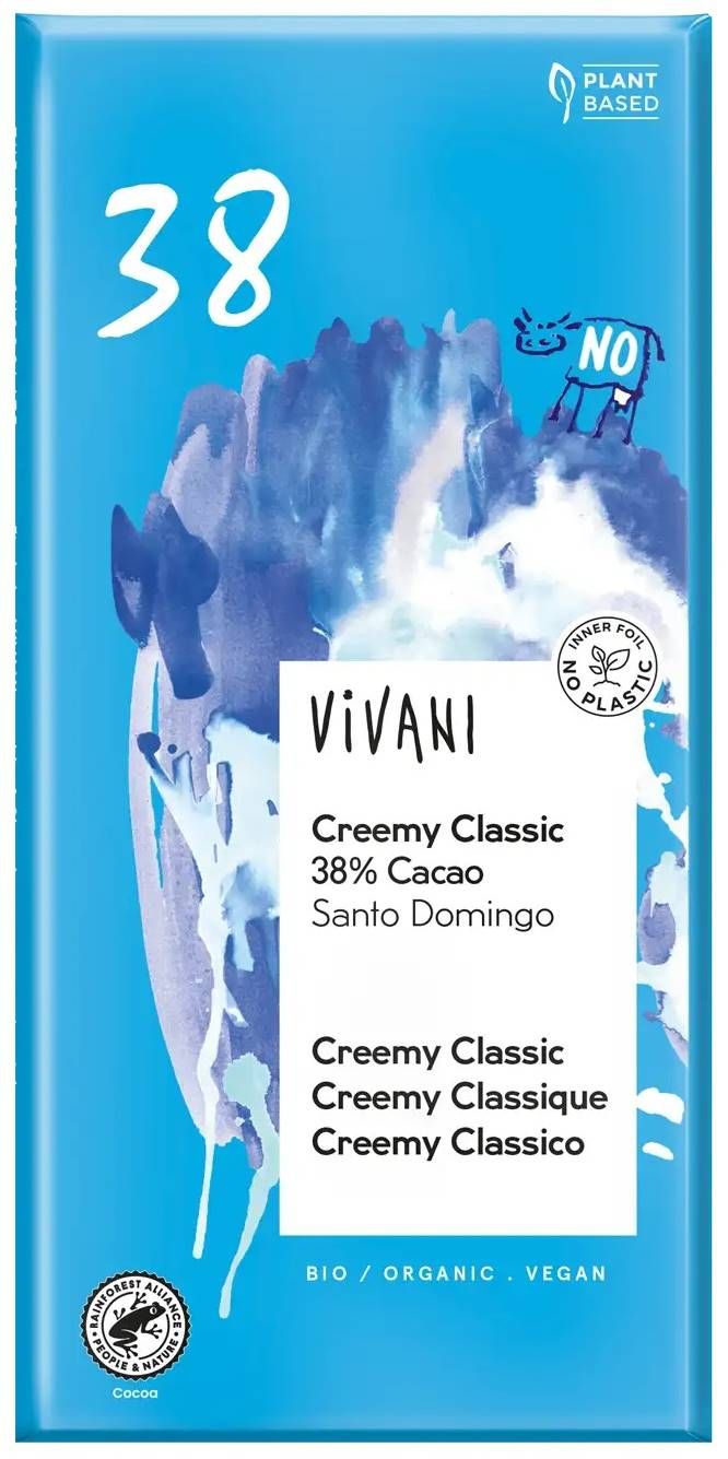 Био шоколад Creemy Classic, 38% какао, 80 g, Vivani | Ozone.bg