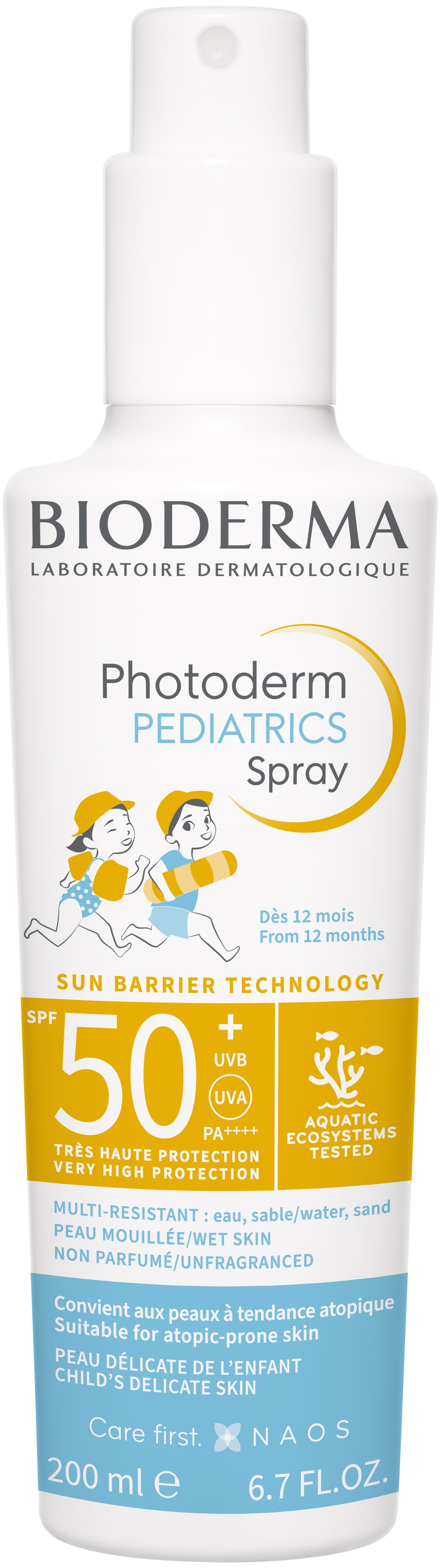 Bioderma Photoderm Слънцезащитен спрей Pediatrics, SPF50+, 200 ml ...