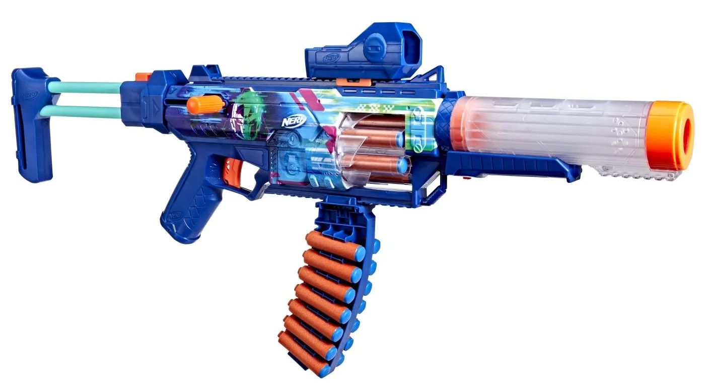 Бластер Nerf Loadout – Cyberlight Ghost, с 24 стрели, светещ | Отлична ...