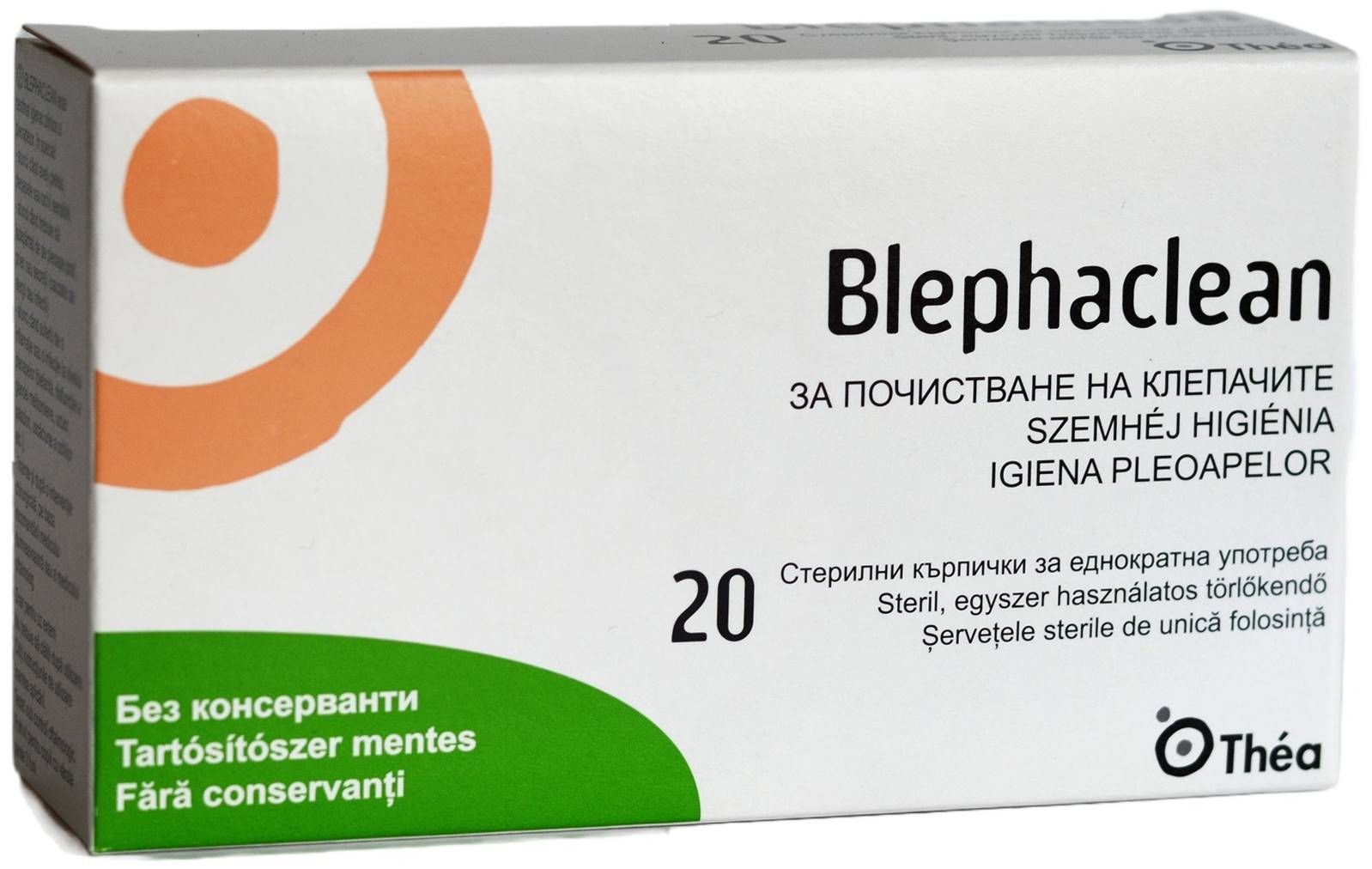 Blephaclean Стерилни кърпички за очи, 20 броя, Thea | Ozone.bg