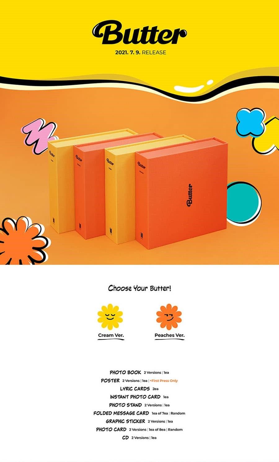 BTS - Butter, Peaches Version (CD Box) Отлична цена | Ozone.bg