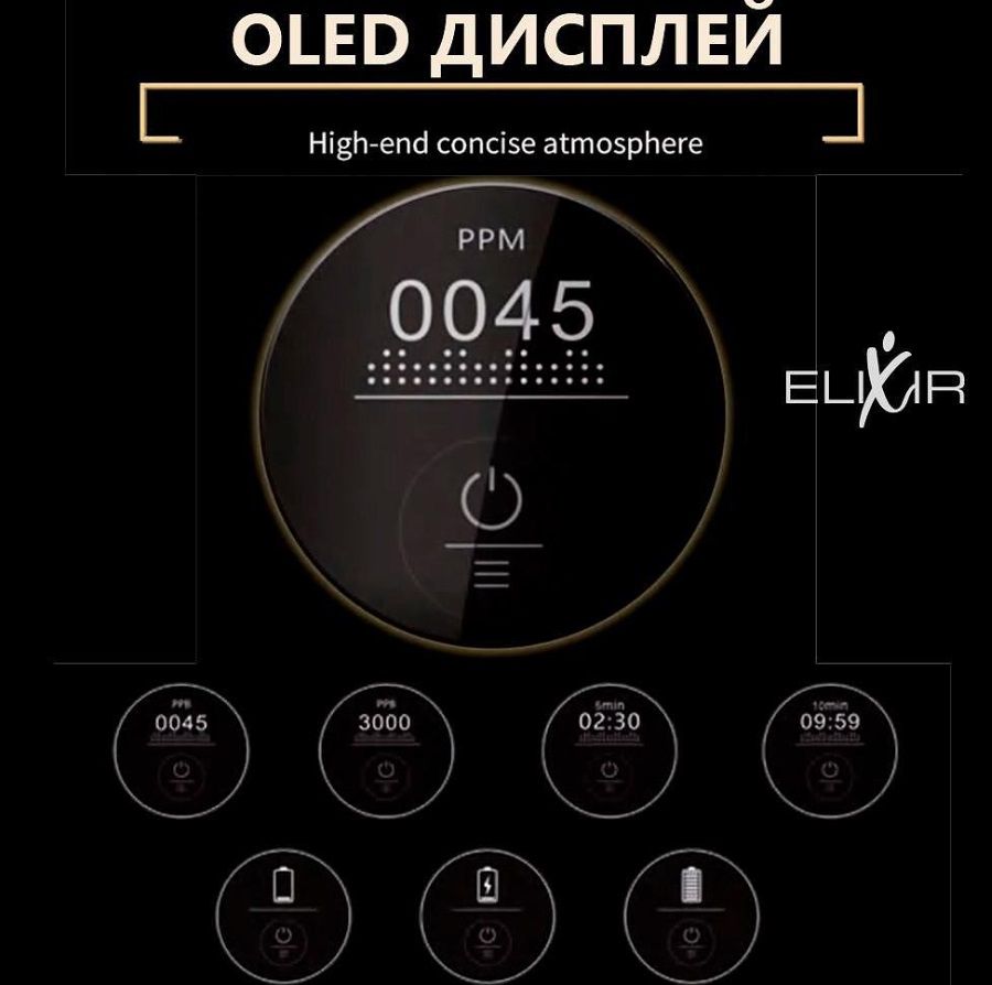 Бутилка за водородна вода Elixir - 0.26 ml, сребриста | Ozone.bg