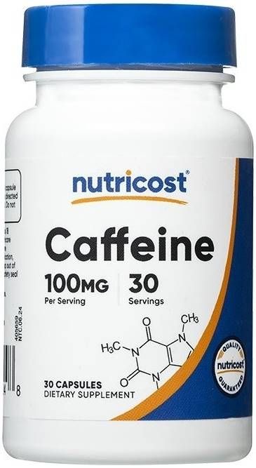 Caffeine, 100 mg, 30 капсули, Nutricost | Ozone.bg