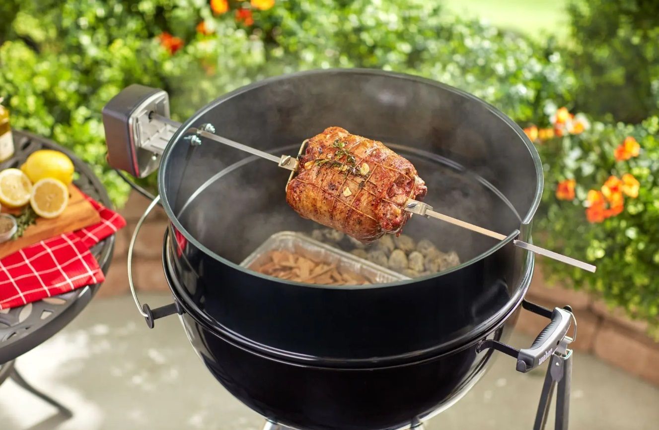 Чеверме за барбекю на въглища Weber - WB 7494, с електромотор | Ozone.bg