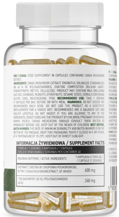 Chaga, 60 капсули, OstroVit | Ozone.bg