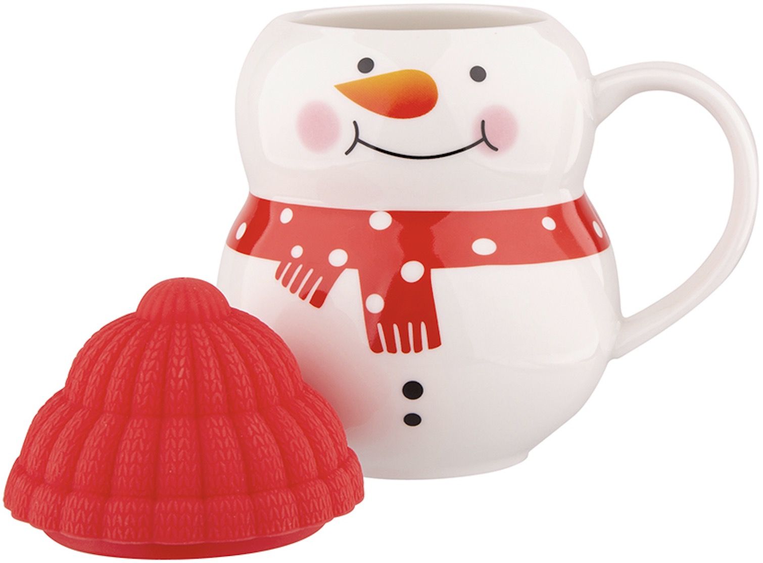 Чаша със силиконово капаче ADS - Snowman, 350 ml | Ozone.bg