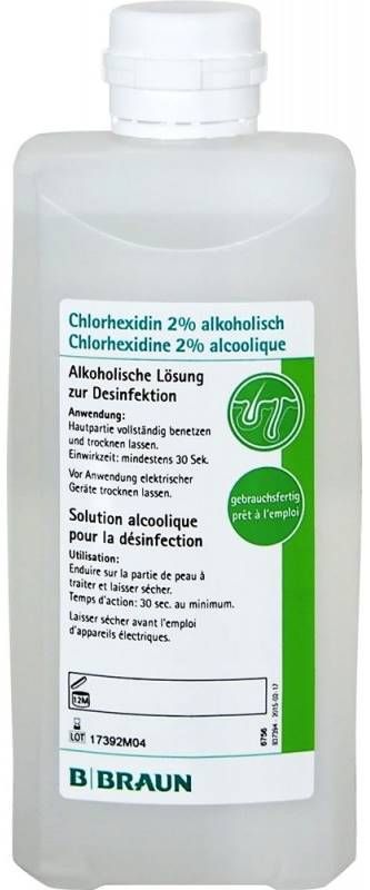 Chlorhexidine 2% Дезинфектант за кожа, неоцветен, 500 ml, B. Braun ...