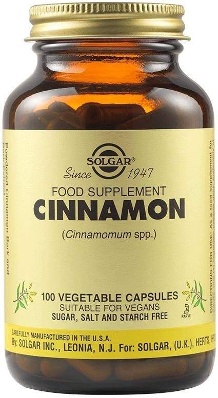 Cinnamon, 100 растителни капсули, Solgar | Ozone.bg