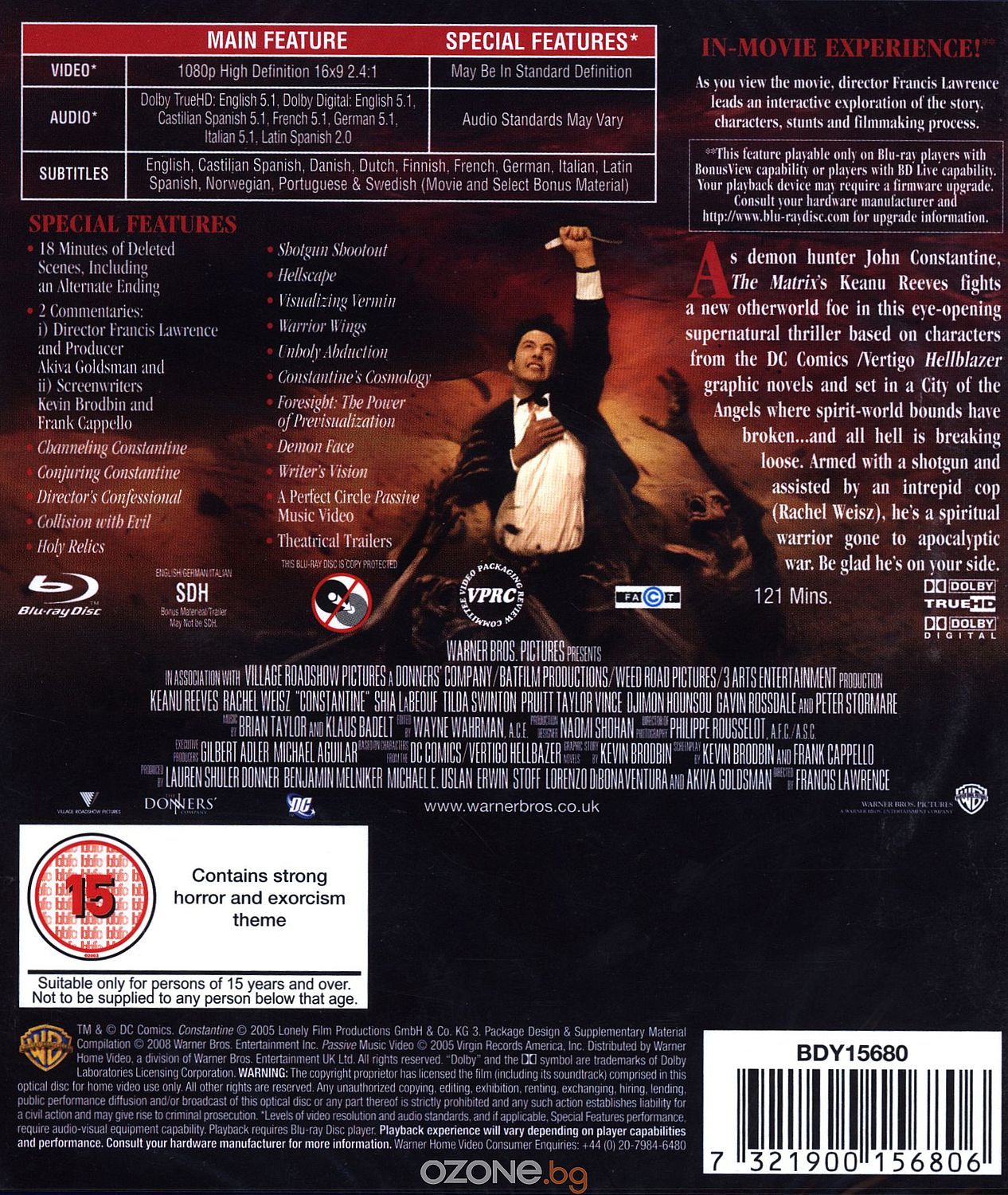 Constantine (Blu-Ray) | 2005 | Добра цена | Ozone.bg