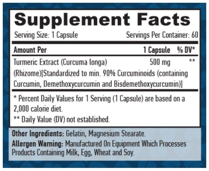 Curcumin, 500 mg, 60 капсули, Haya Labs | Ozone.bg