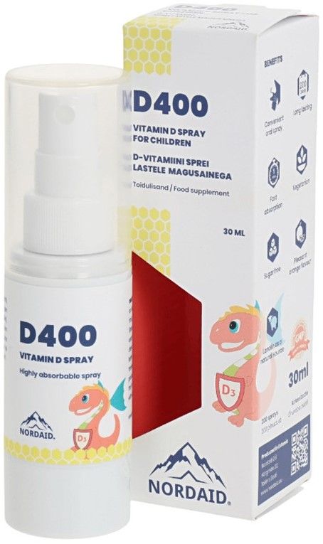 D400 Спрей за уста, 400 IU, 30 ml, Nordaid | Ozone.bg