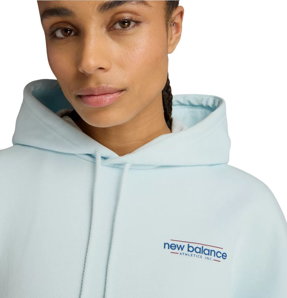 Дамски суитшърт New Balance - Reimagined Fleece Oversized, син | Ozone.bg