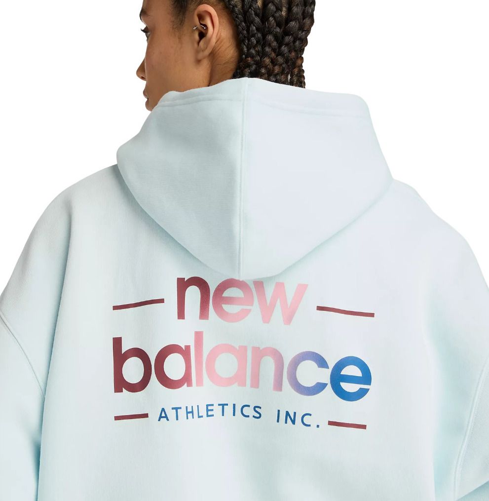 Дамски суитшърт New Balance - Reimagined Fleece Oversized, син | Ozone.bg