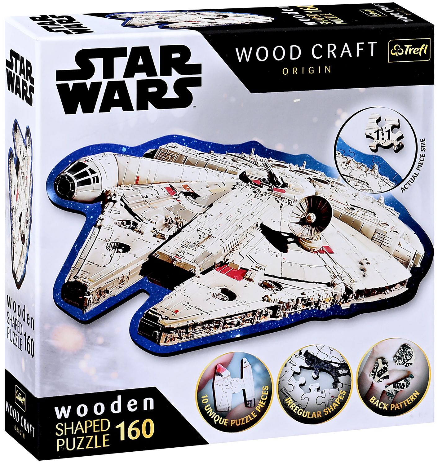 Дървен пъзел Trefl от 160 части - Millennium Falcon | Супер цена | Ozone.bg