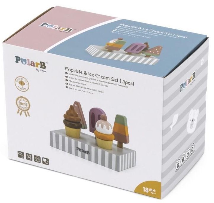 Дървен комплект за игра Viga PolarB - Сладоледи | Отлична цена | Ozone.bg