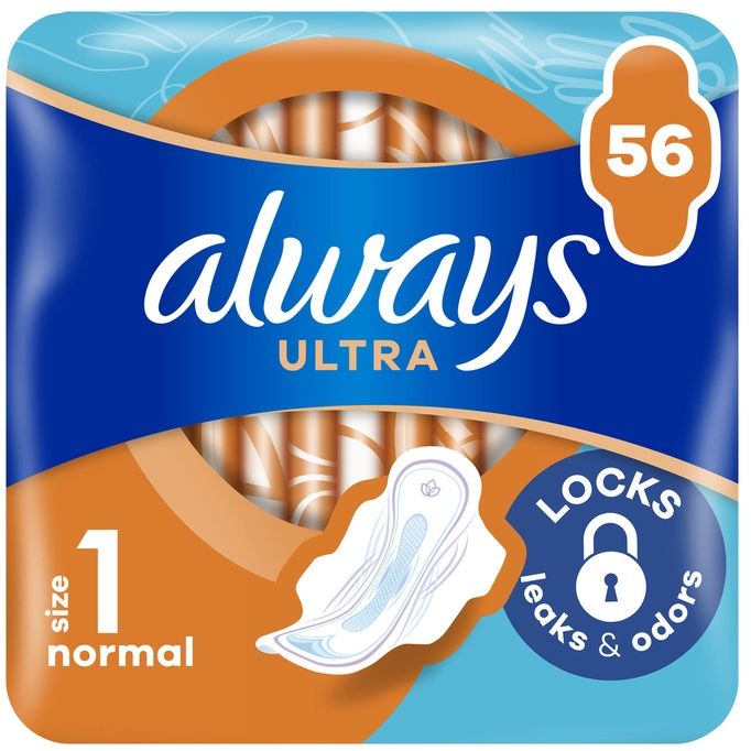 Дамски превръзки с крилца Always Ultra - Normal, Giga Pack, размер 1 ...
