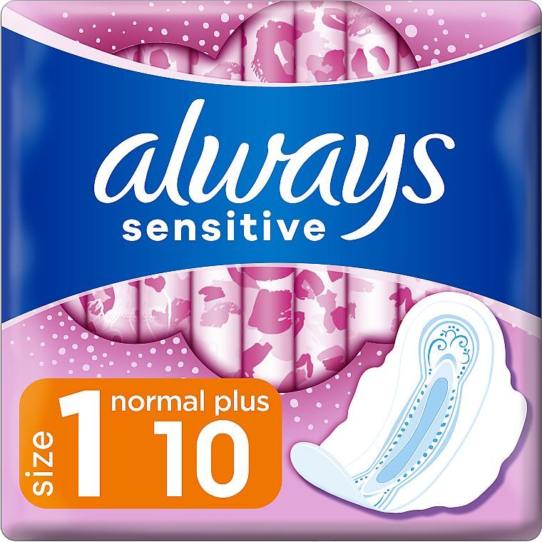 Дамски превръзки с крилца Always Sensitive - Ultra Normal, 10 броя ...