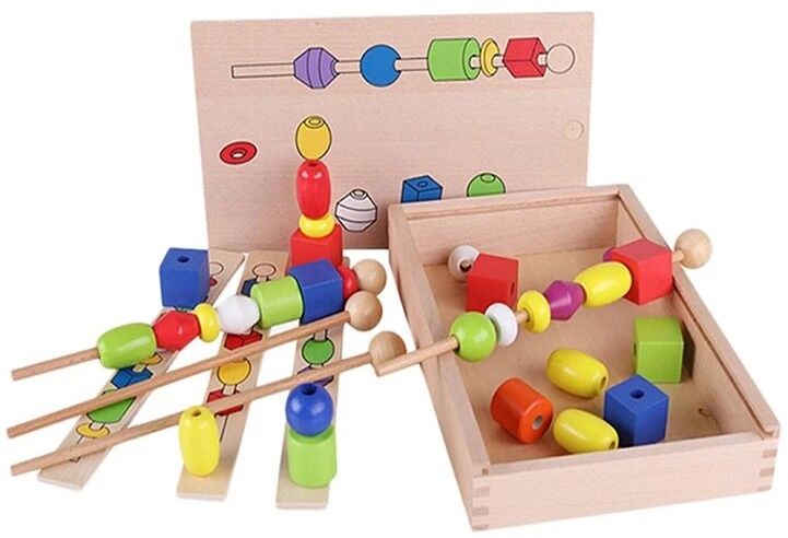 Дървен пъзел с мъниста на пръчка Acool Toy | Отлична цена | Ozone.bg