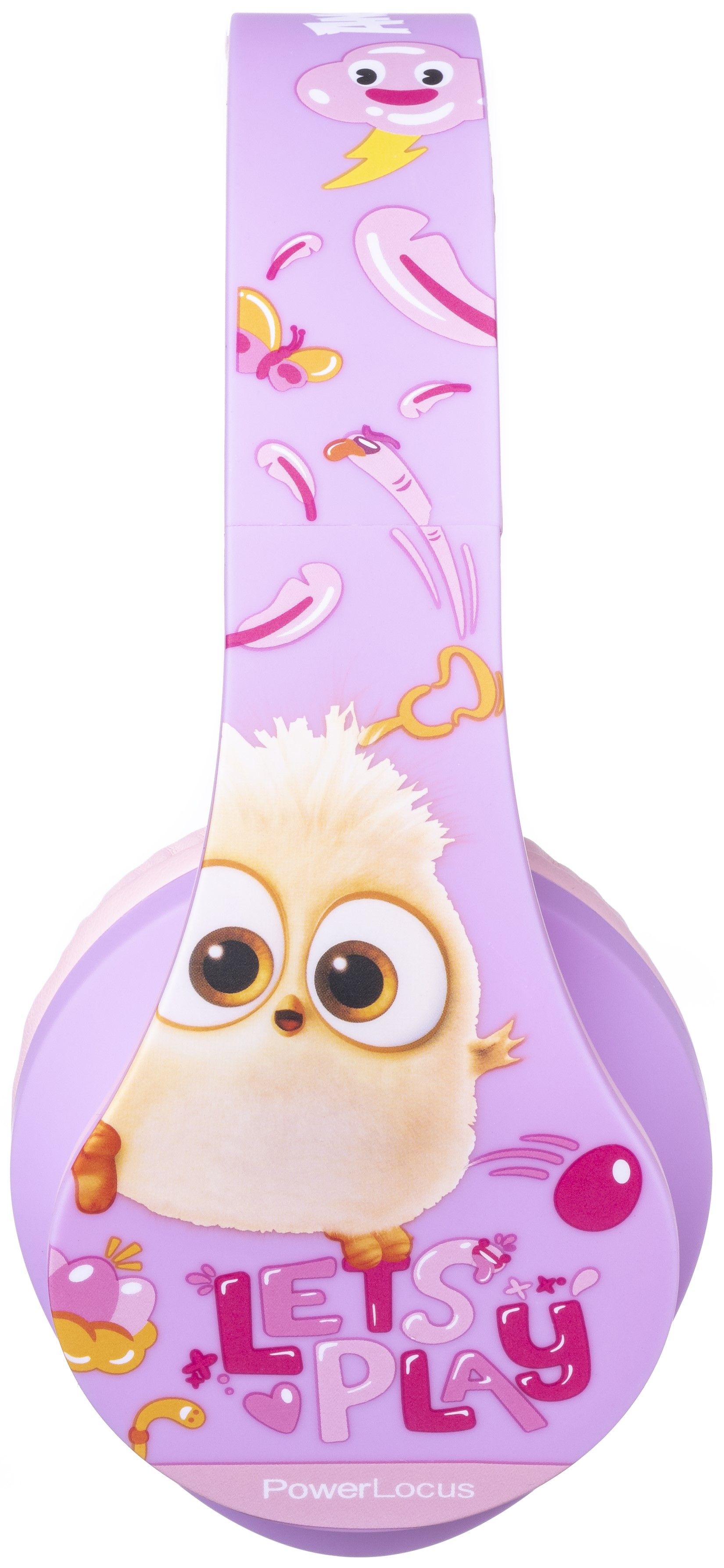 Детски слушалки PowerLocus - P2 Kids Angry Birds, безжични, розови ...