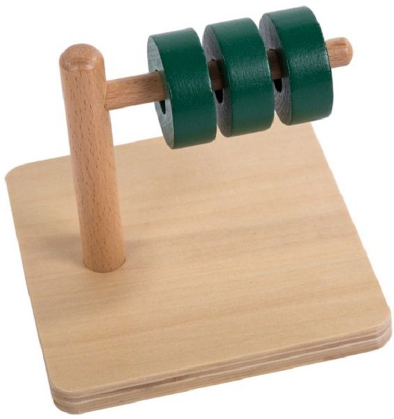 Детска дървена игра Smart Baby - Нанизване върху хоризонтална ос ...