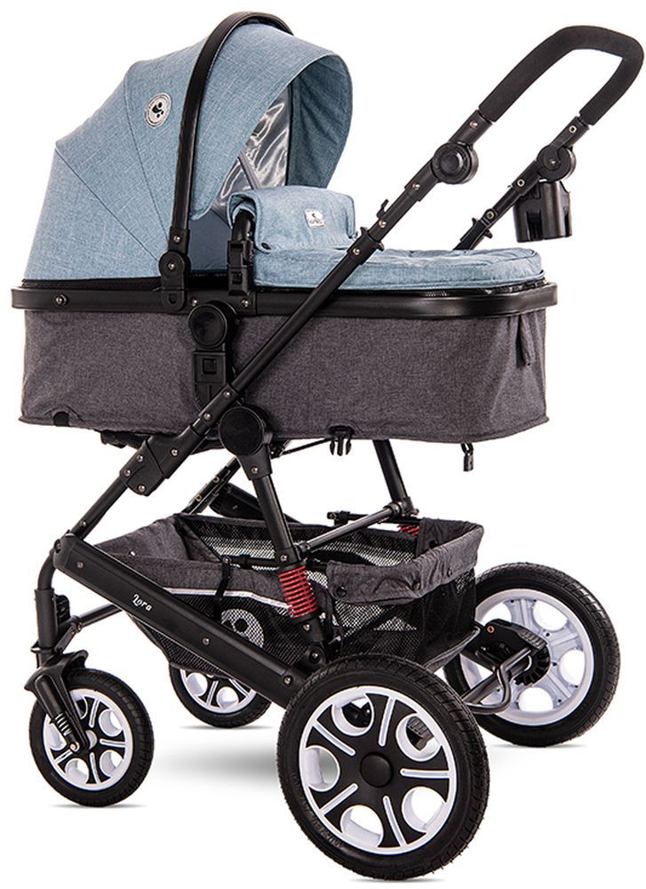 Детска комбинирана количка 3в1 Lorelli - Lora Set, синя | Добра цена | Ozone.bg