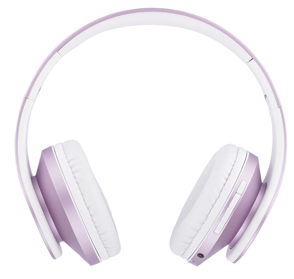 Детски слушалки PowerLocus - P2, безжични, бели/лилави | Ozone.bg